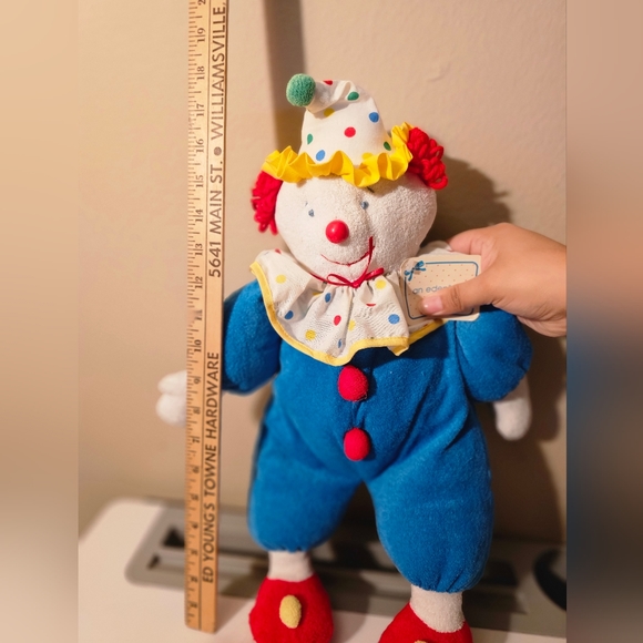 Eden | Toys | Nwt Eden Plush Clown Vintage Blue Terry Cloth Polka Dot ...